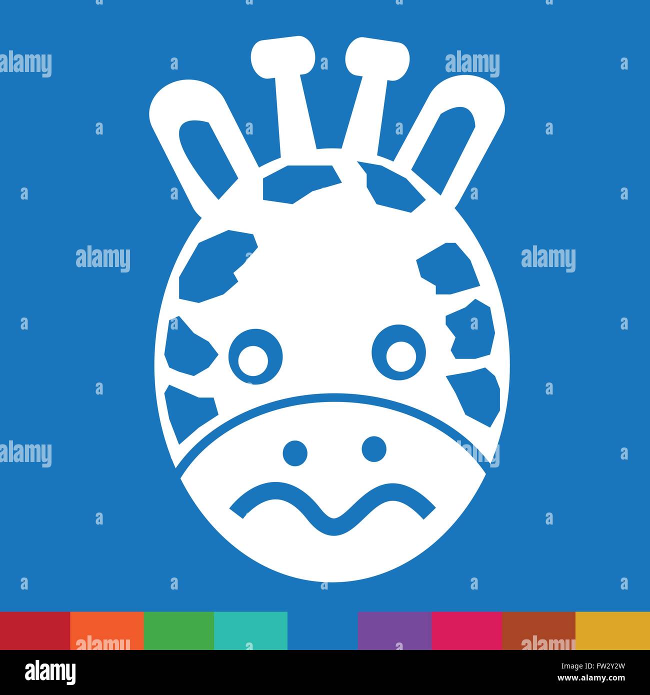 Giraffe Face emotion Icon Illustration sign design Stock Vector Image ...