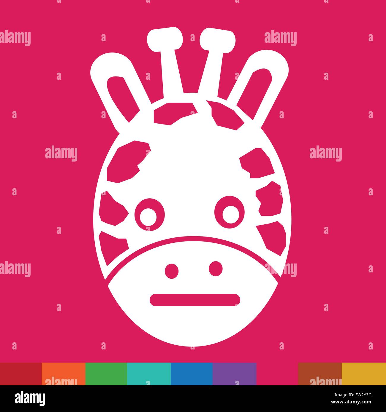 Giraffe Face emotion Icon Illustration sign design Stock Vector Image ...