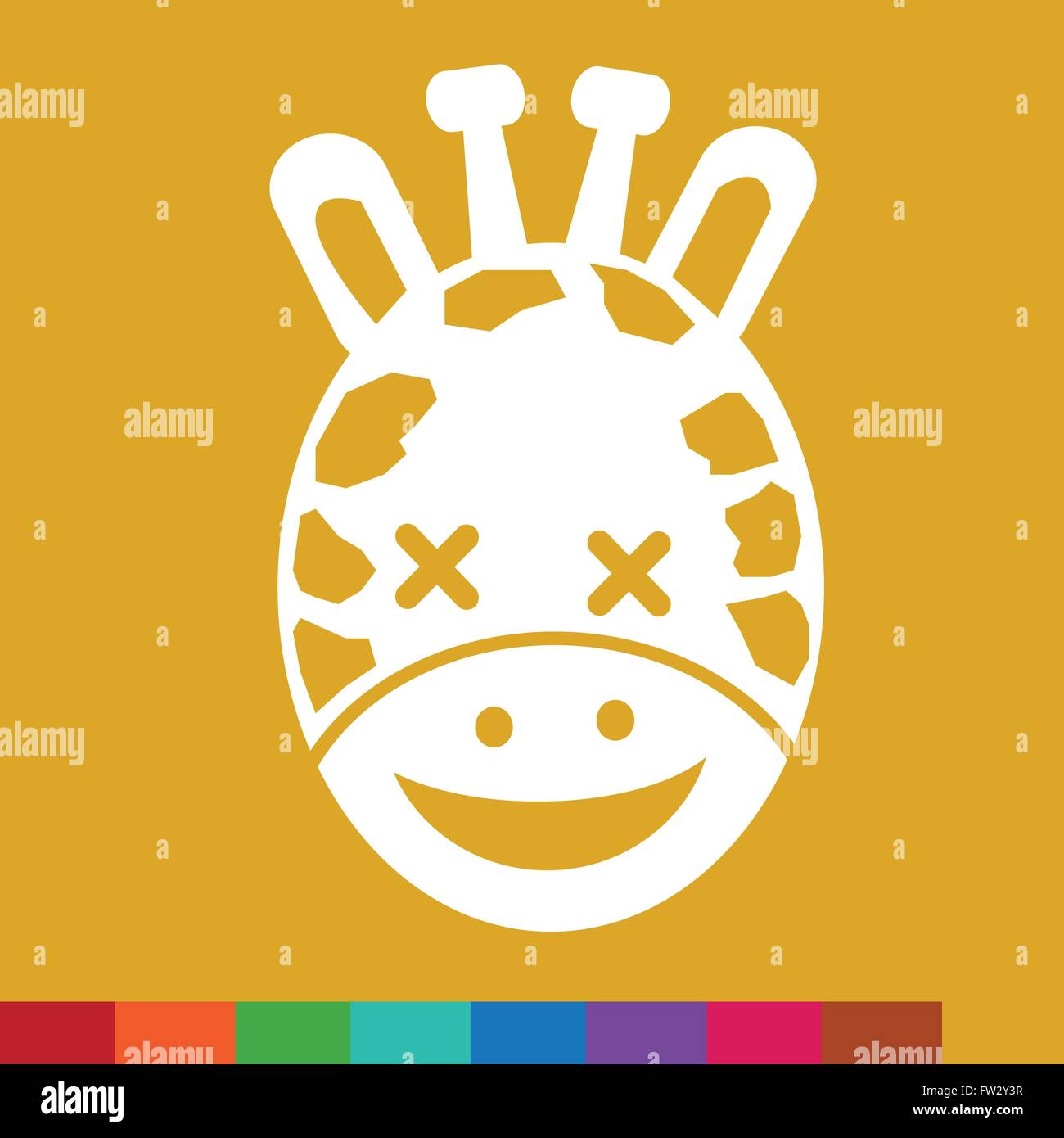 Giraffe Face emotion Icon Illustration sign design Stock Vector Image ...