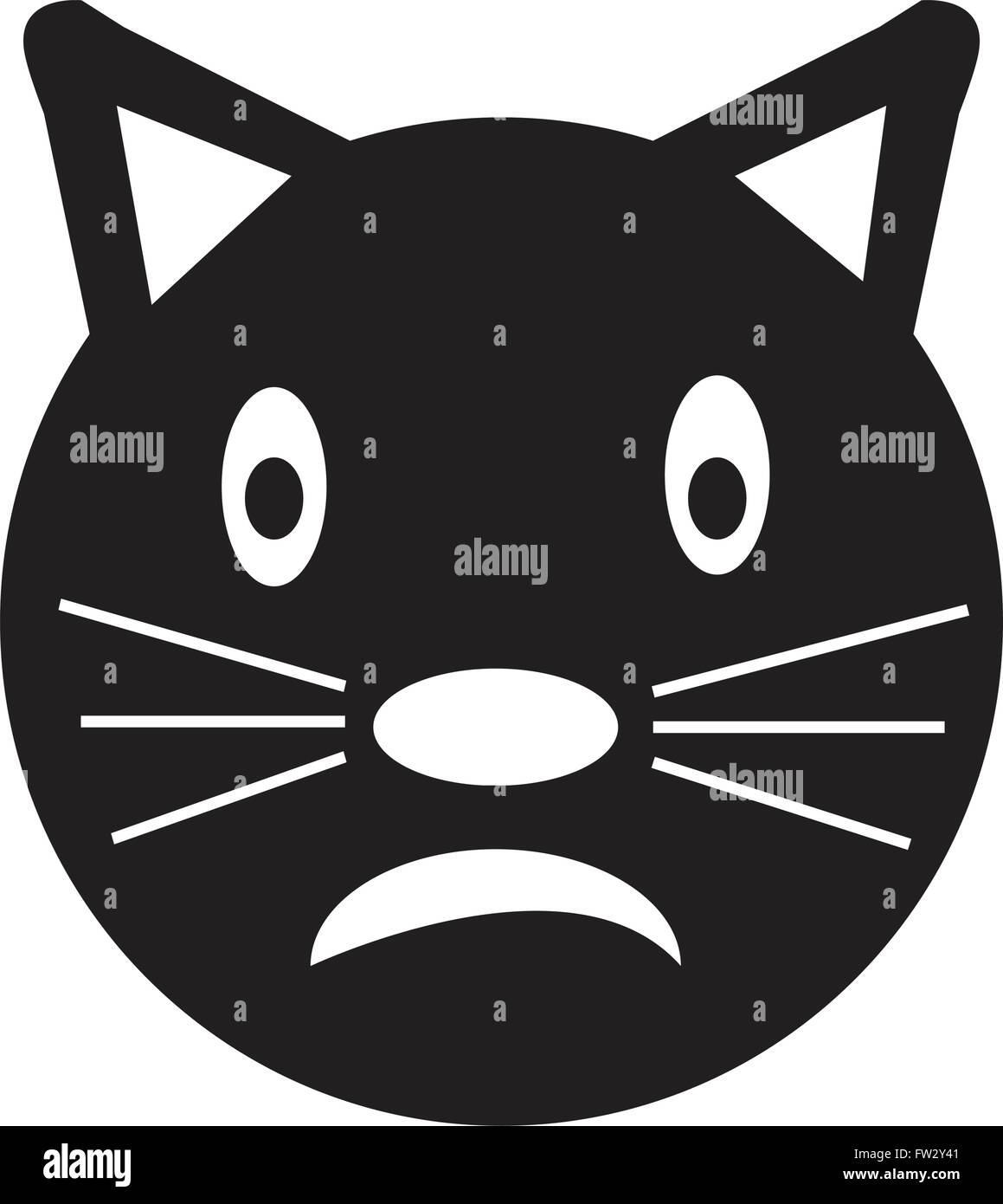 Cat Face emotion Icon Illustration sign design Stock Vector Image & Art ...
