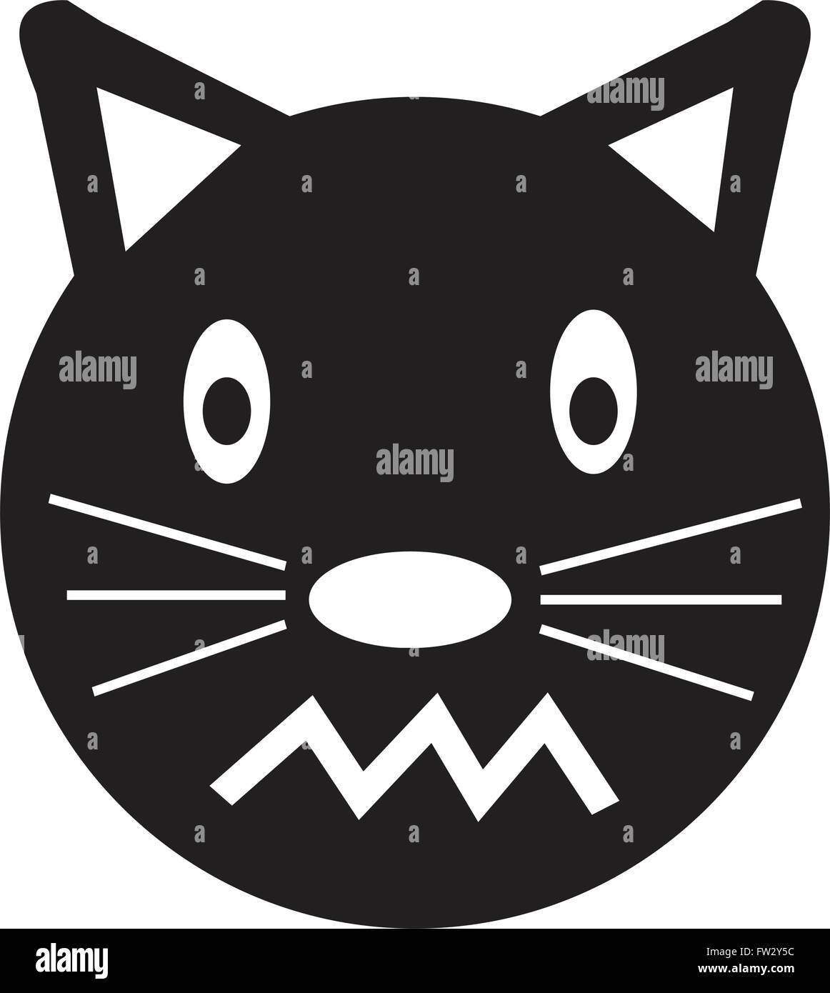 Cat Face emotion Icon Illustration sign design Stock Vector Image & Art ...