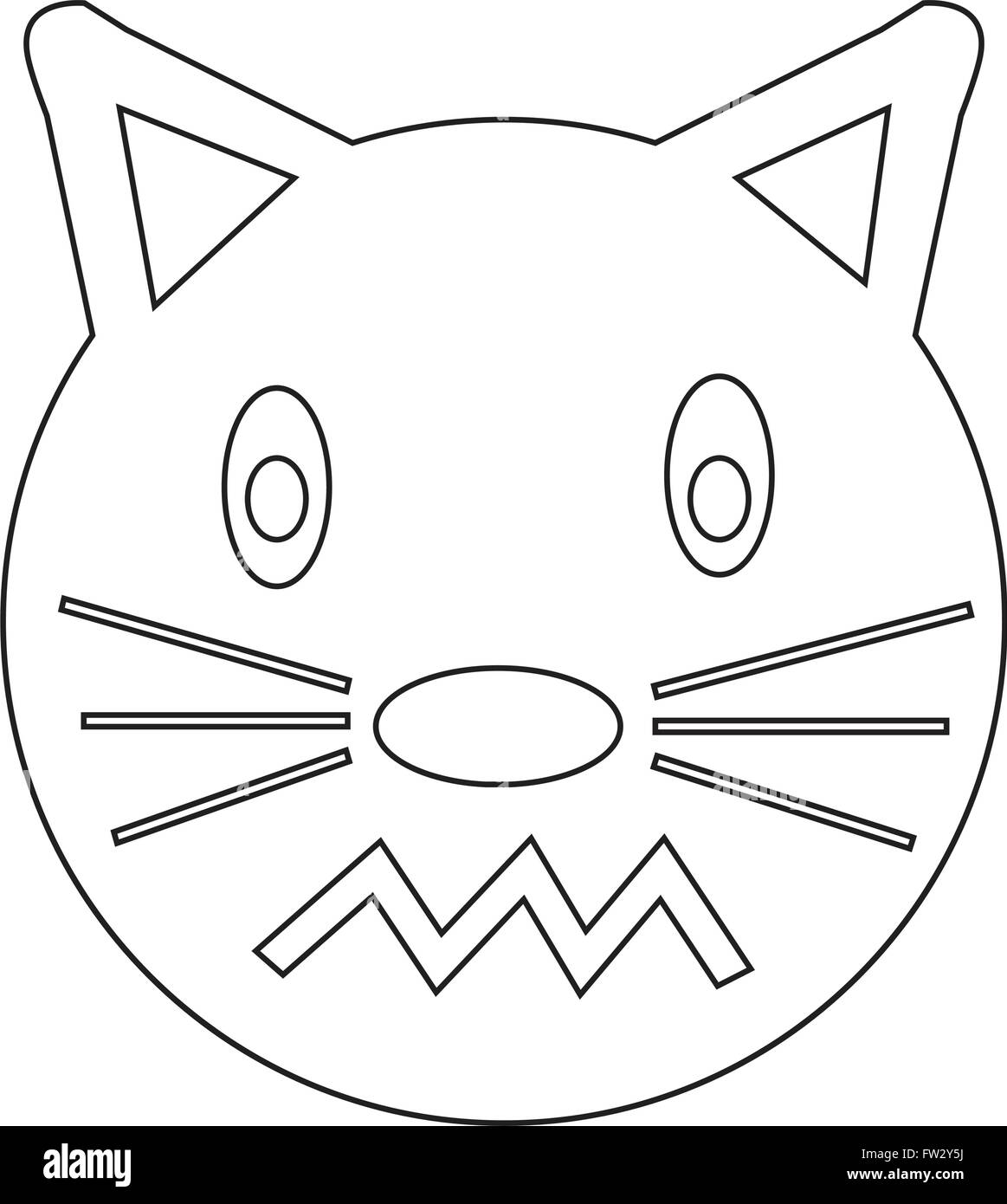 Cat Face emotion Icon Illustration sign design Stock Vector Image & Art ...
