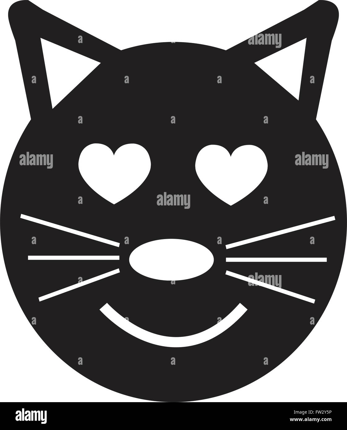Cat Face emotion Icon Illustration sign design Stock Vector Image & Art ...