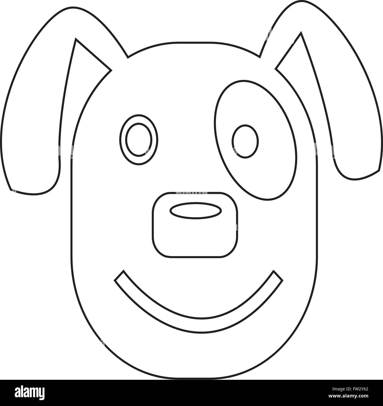 Emotional dog face Stock Vector Images - Alamy