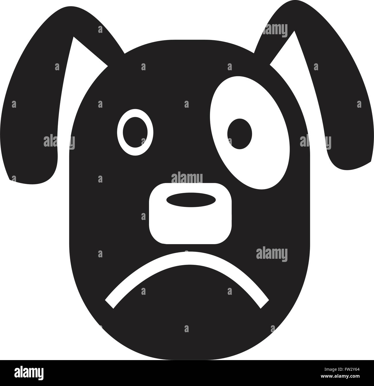 Dog Face emotion Icon Illustration sign design Stock Vector Image & Art ...
