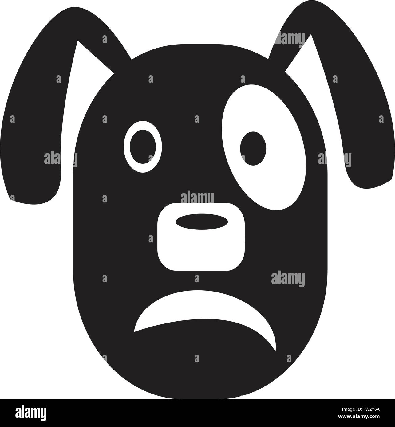 Dog Face emotion Icon Illustration sign design Stock Vector Image & Art ...