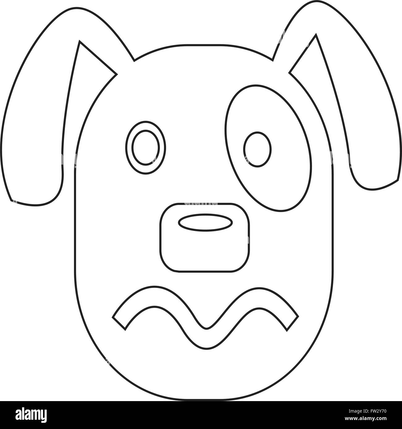 Dog Face emotion Icon Illustration sign design Stock Vector Image & Art ...