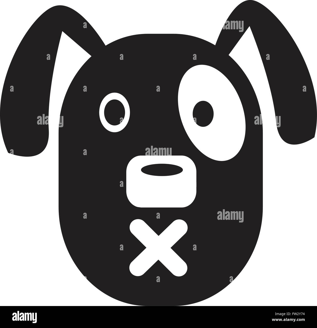 Dog Face emotion Icon Illustration sign design Stock Vector Image & Art ...