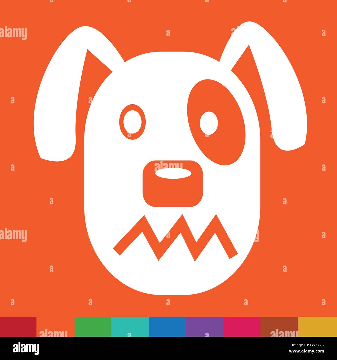 Dog Face emotion Icon Illustration sign design Stock Vector Image & Art ...