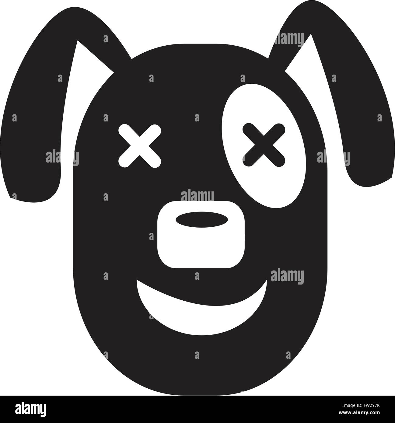 Dog Face emotion Icon Illustration sign design Stock Vector Image & Art ...