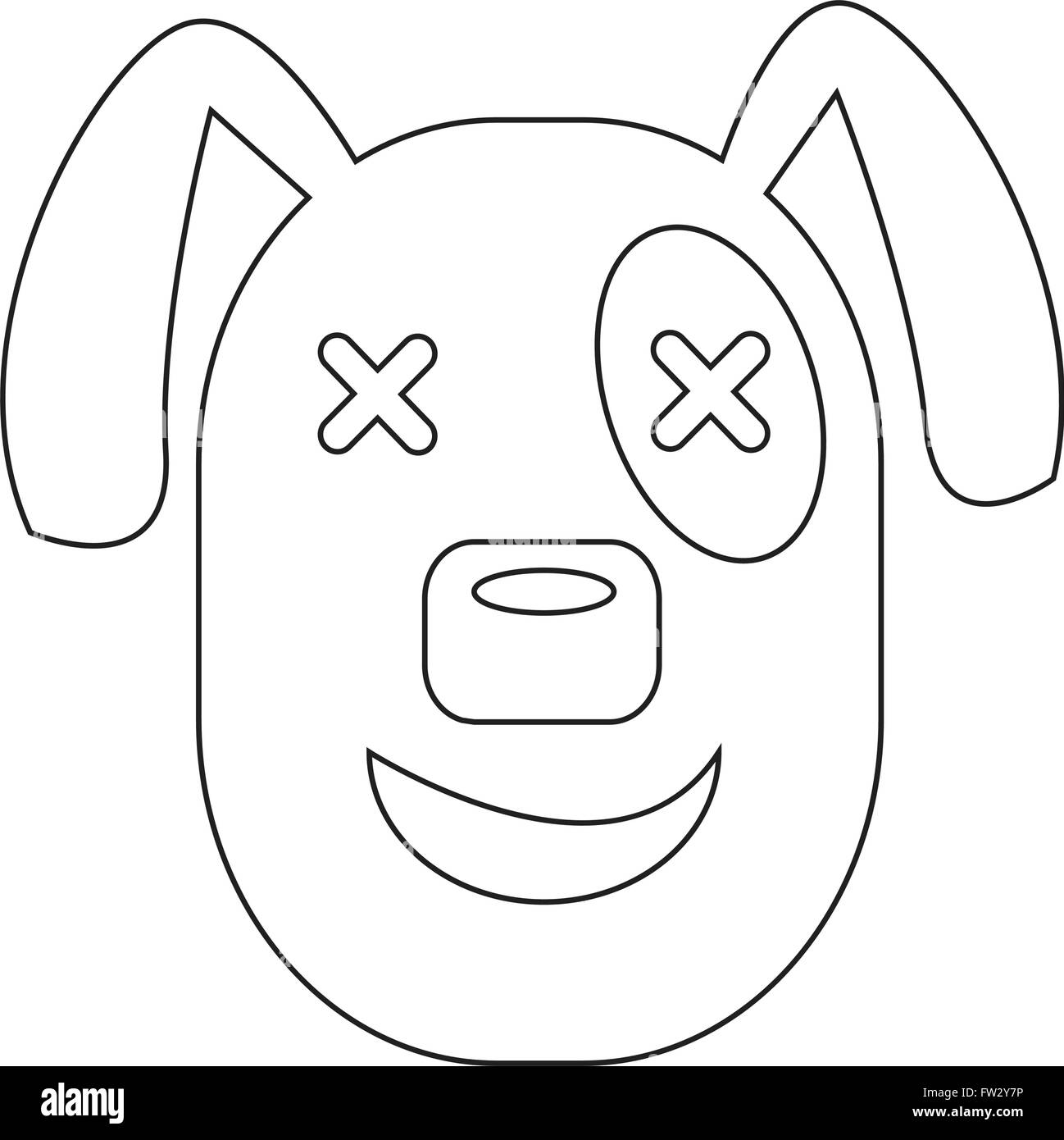 Dog Face emotion Icon Illustration sign design Stock Vector Image & Art ...