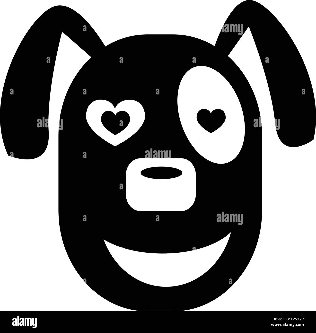 Dog Face emotion Icon Illustration sign design Stock Vector Image & Art ...