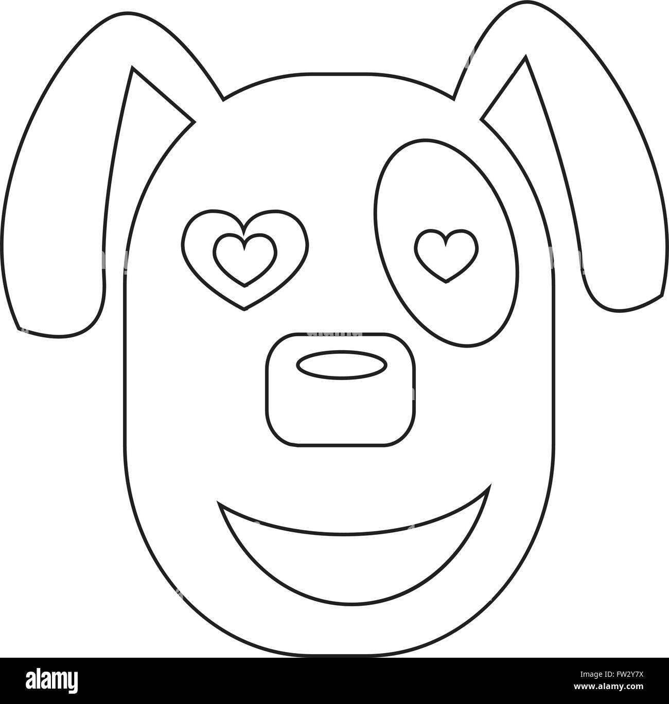 Dog Face emotion Icon Illustration sign design Stock Vector Image & Art ...