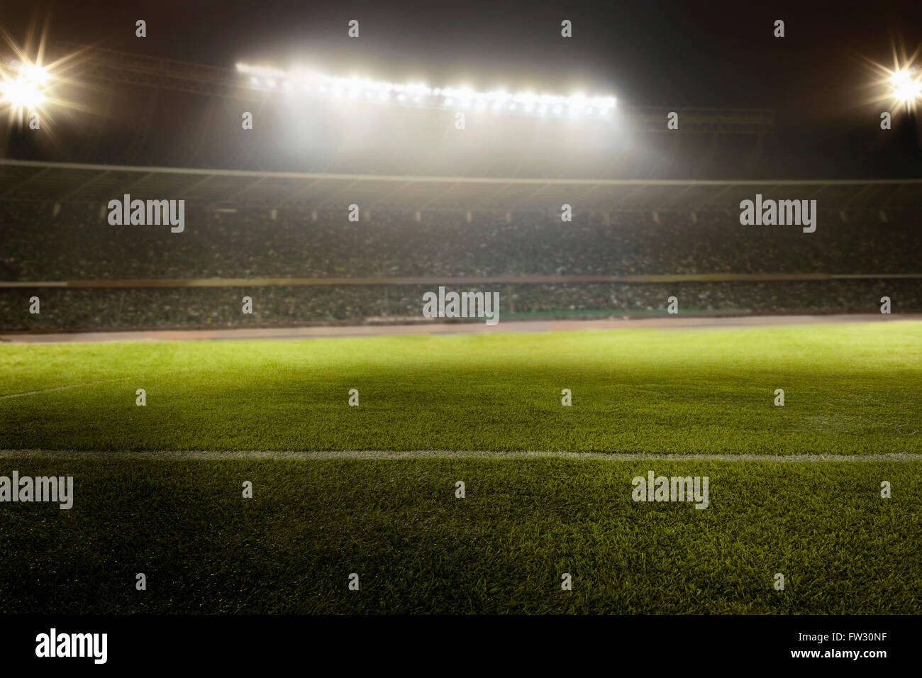 View of soccer field Stock Photo - Alamy