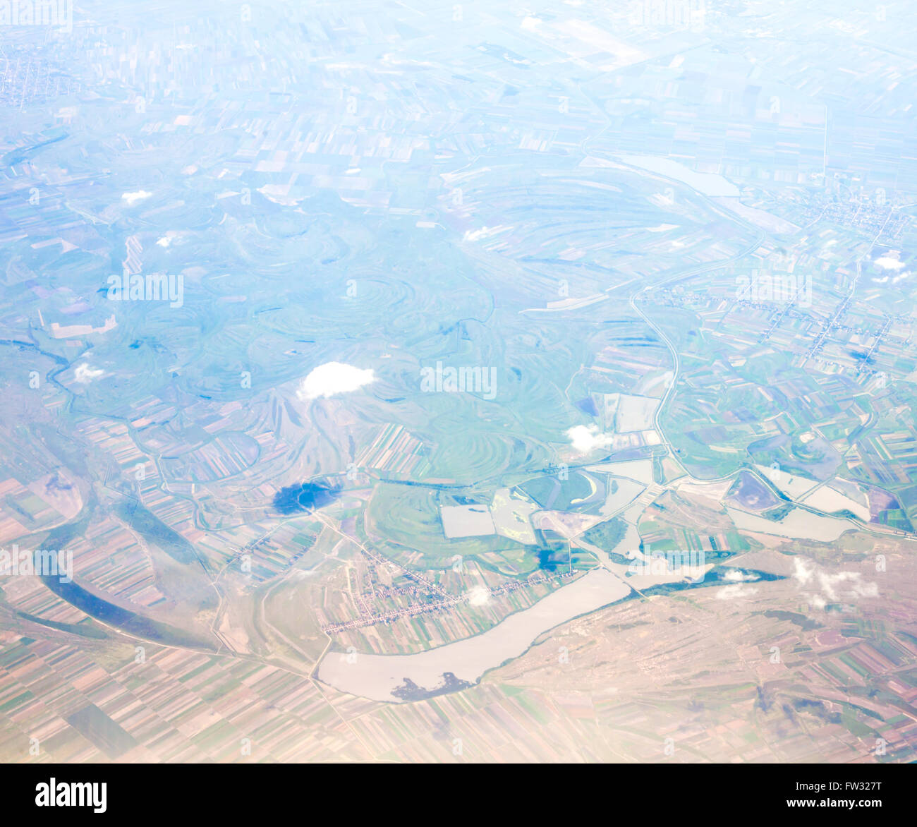 Aerial view fields Stock Photo - Alamy