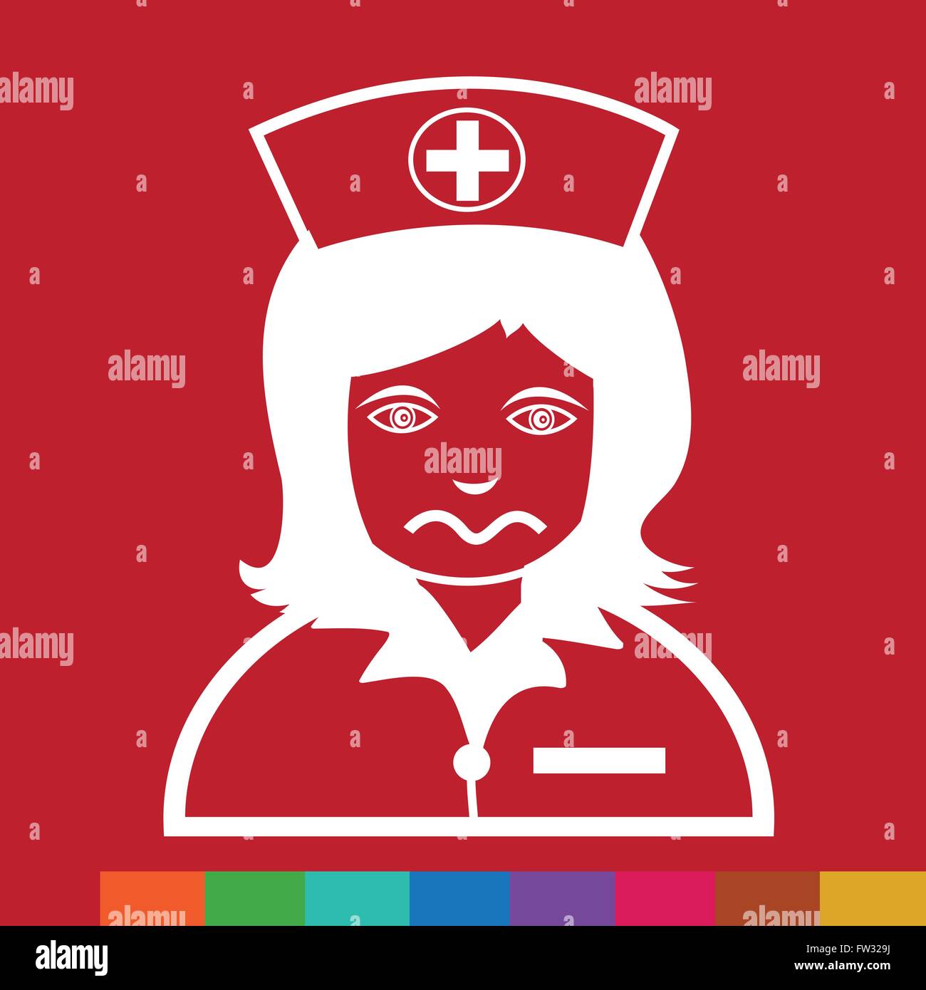 Nurse Face emotion Icon Illustration sign design Stock Vector Image ...