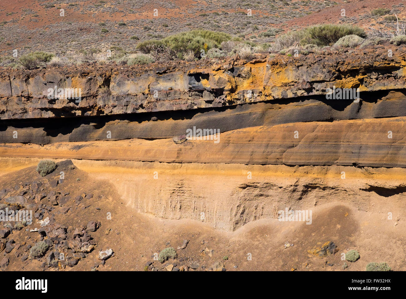 Volcanic rock formations, Teide National Park, Parque Nacional de las ...