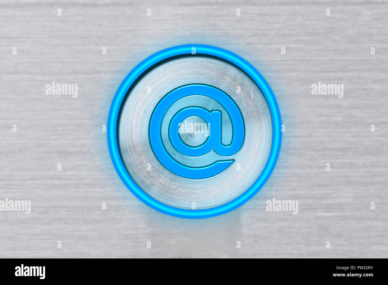 Blue @ symbol Stock Photo - Alamy