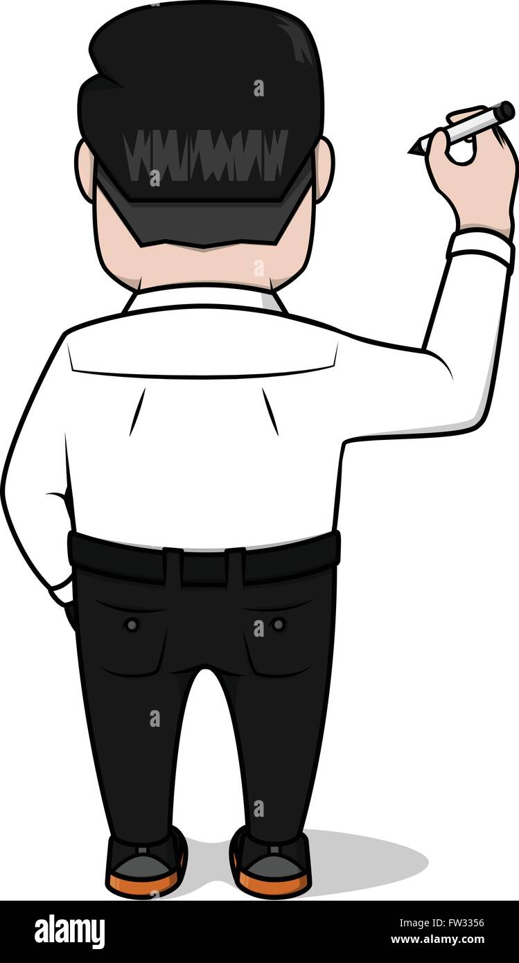 Businessman from behind Stock Vector Images - Alamy