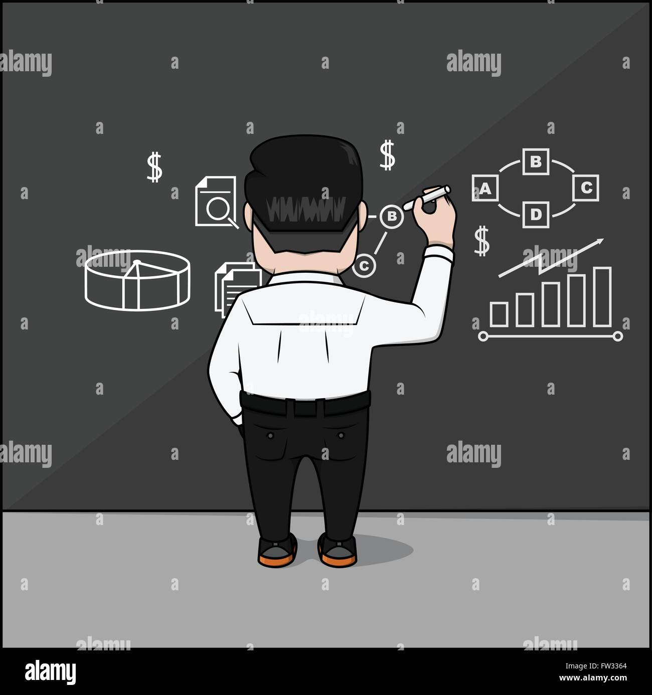 Tips tricks symbol businessman Stock Vector Images - Alamy
