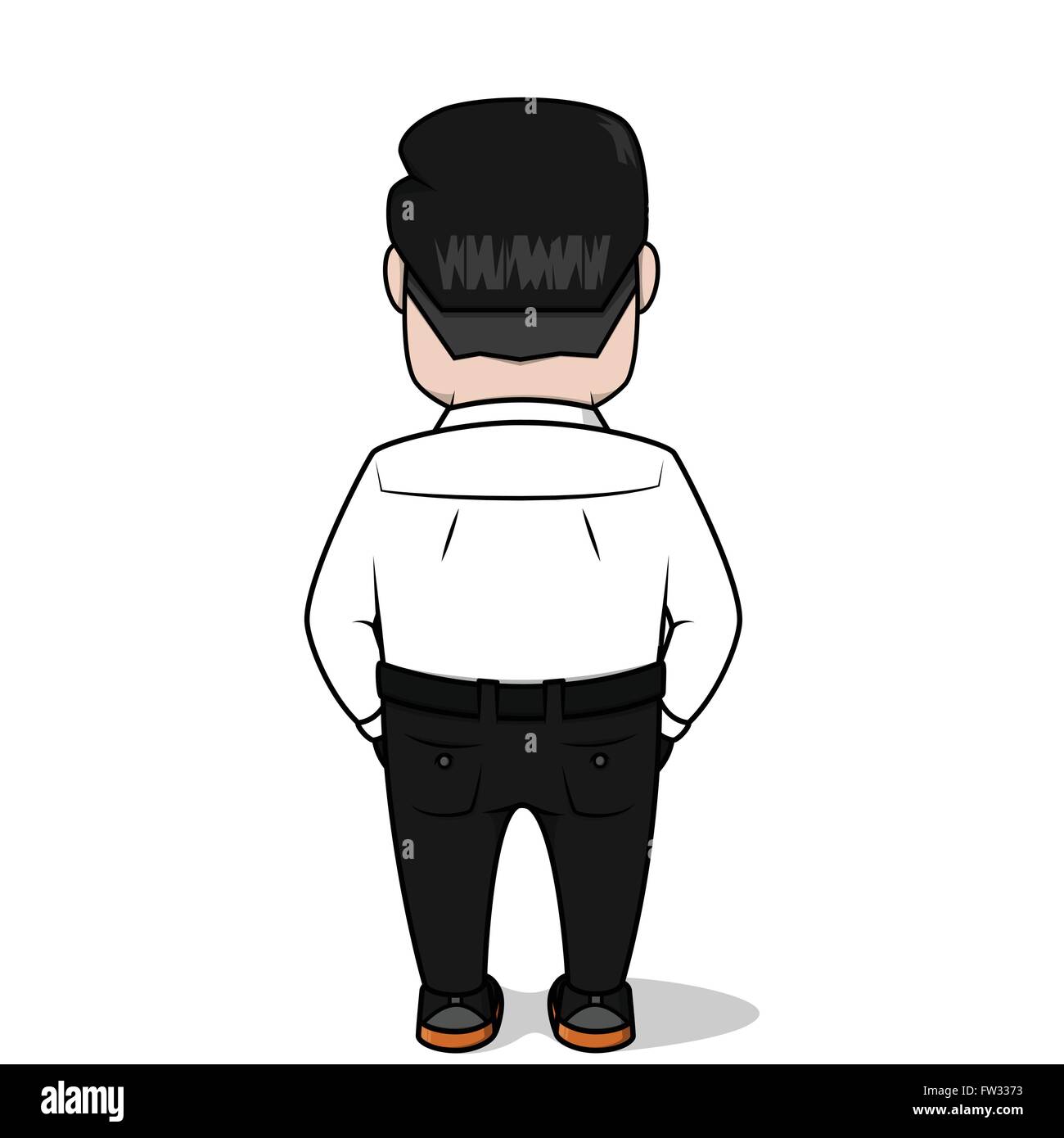 Man hands behind back side view Stock Vector Images - Alamy