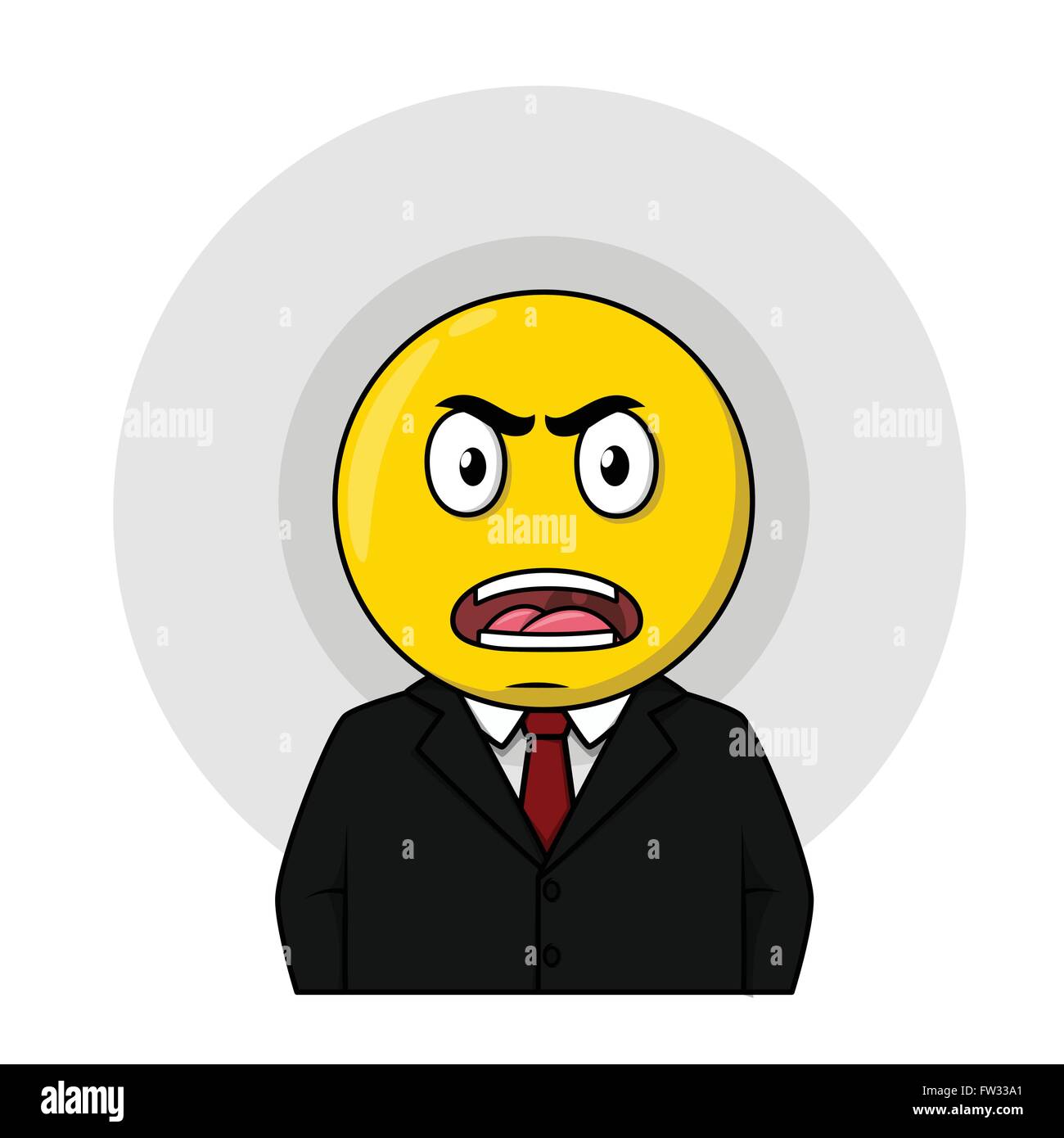 Cartoon furious man red face hi-res stock photography and images - Alamy