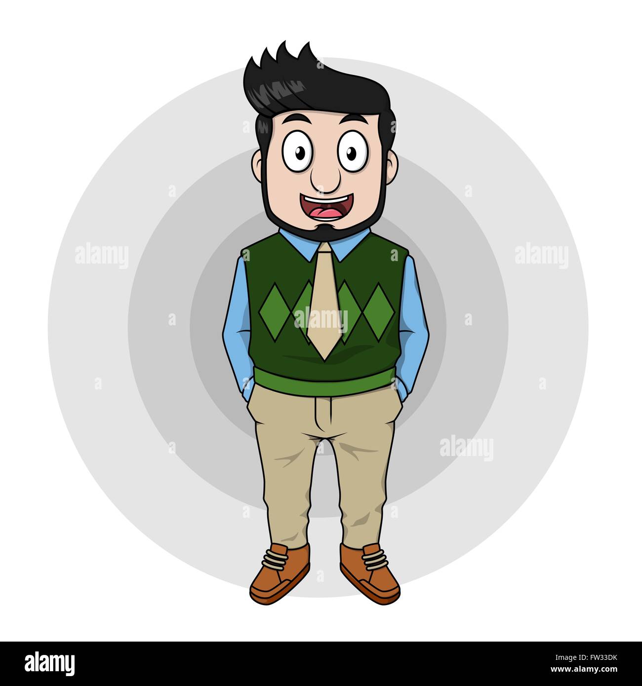 Professional man in green Stock Vector Images - Alamy
