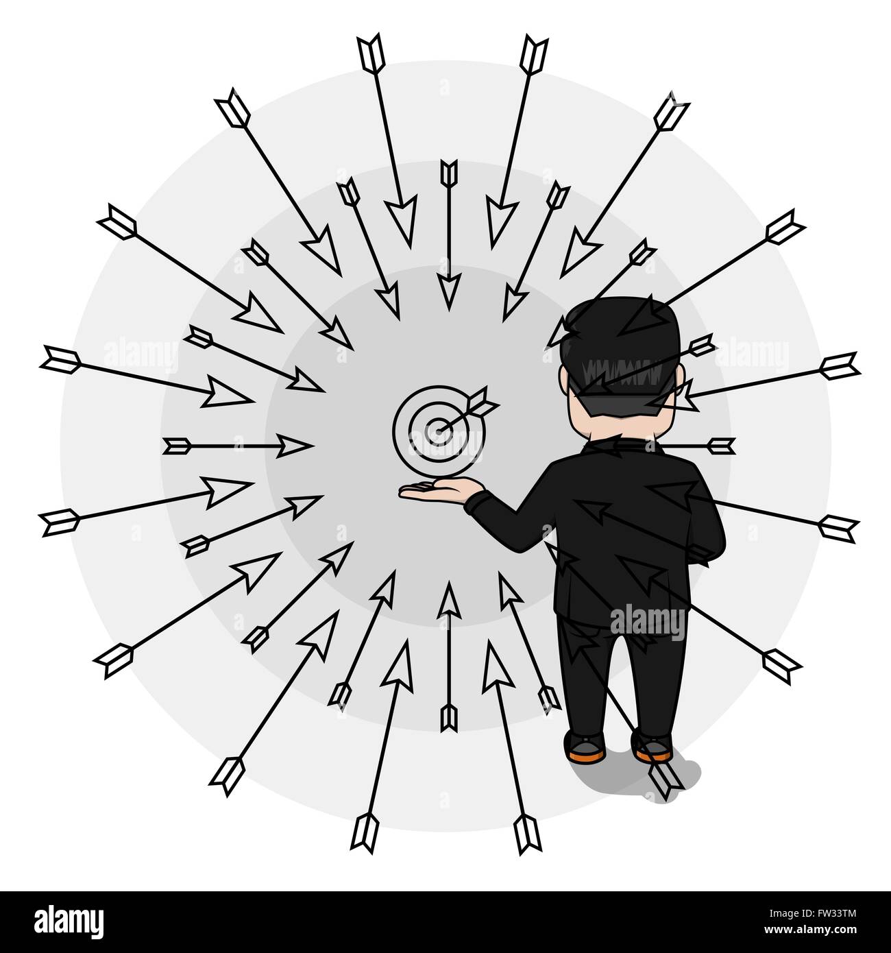 Businessman choice arrows Stock Vector Images - Alamy