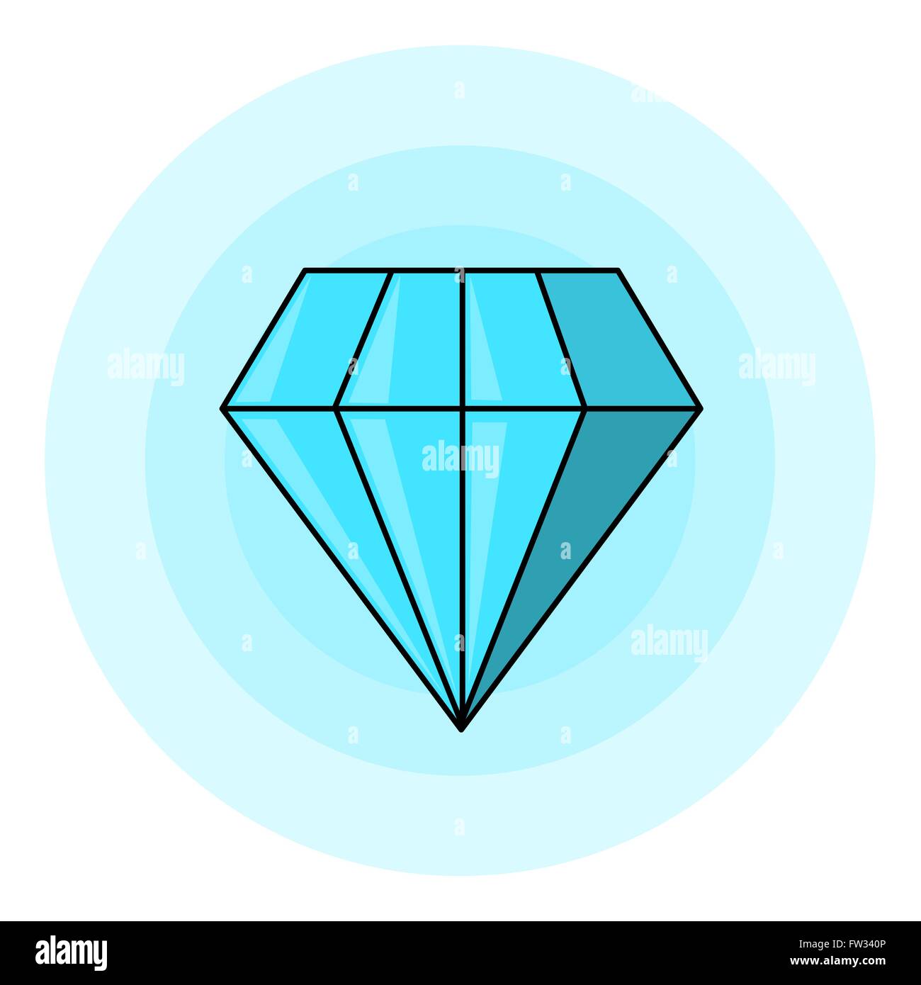 Shiny diamond illustration Stock Vector Image & Art - Alamy