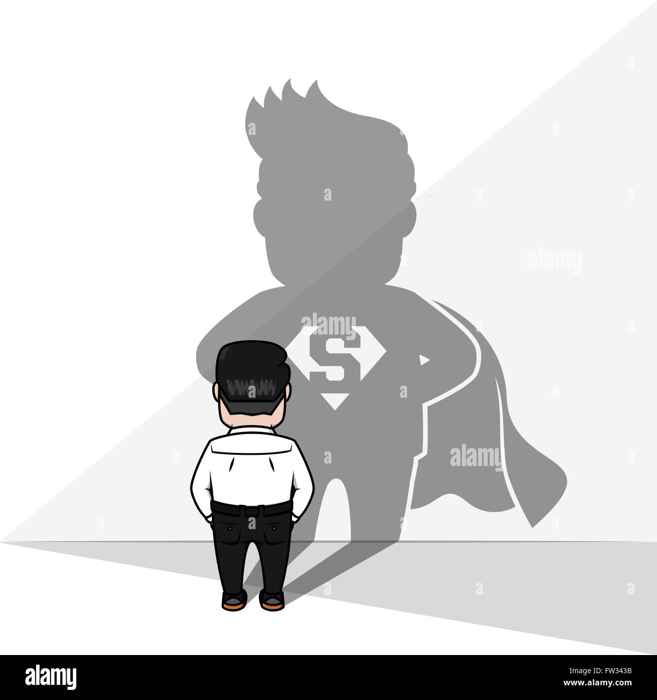 Business man super shadow Stock Vector Image & Art - Alamy