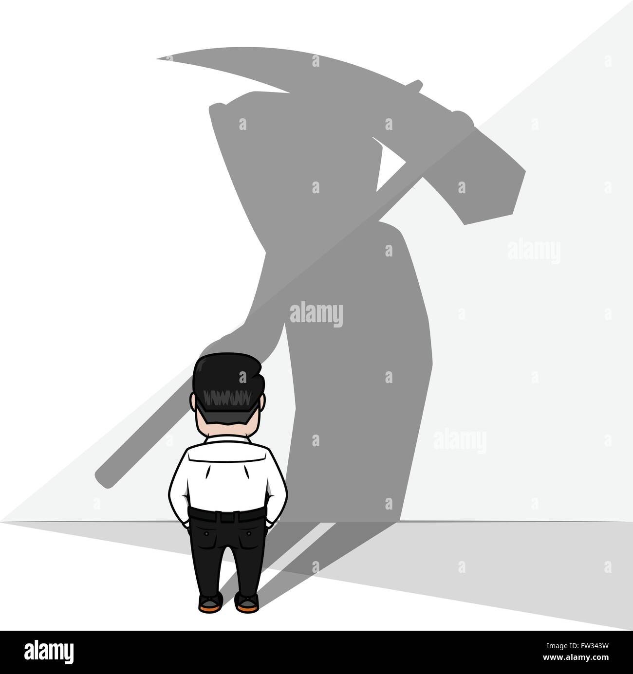 Scary shadow man Stock Vector Images - Alamy