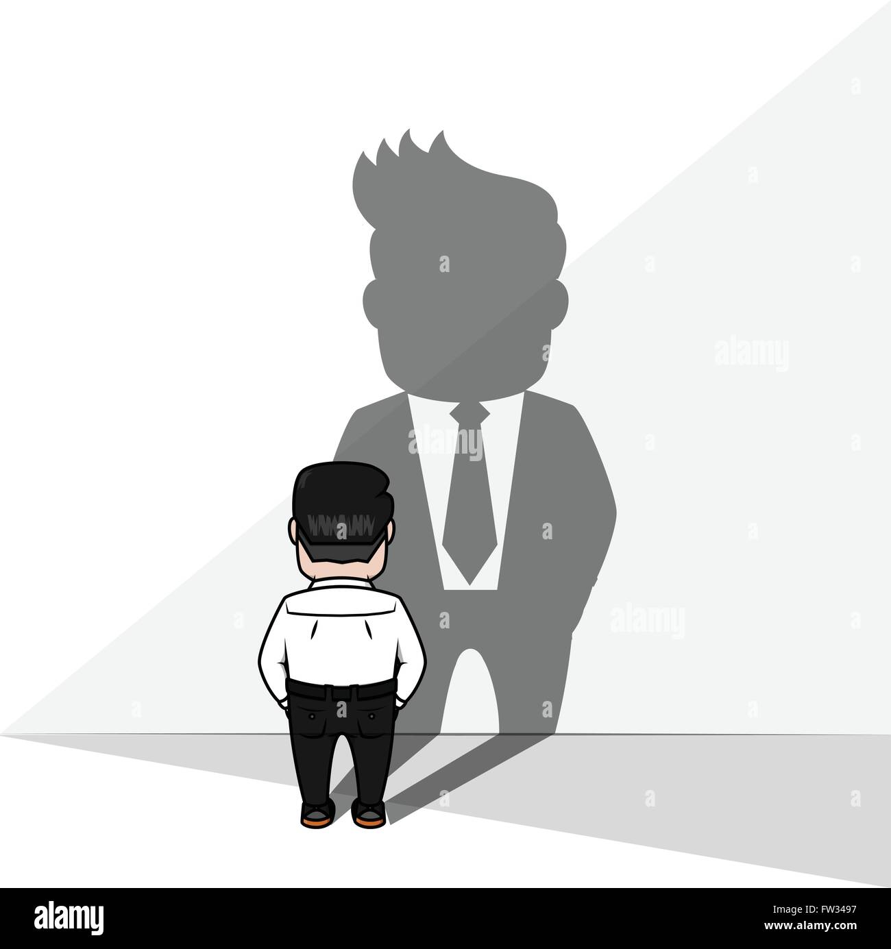 Cartoon showing two business people Stock Vector Images - Alamy