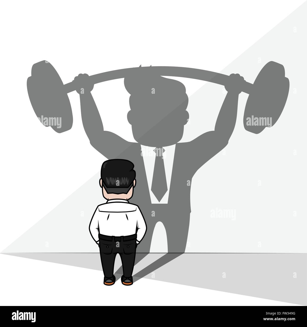 Business man strongest shadow Stock Vector Image & Art - Alamy