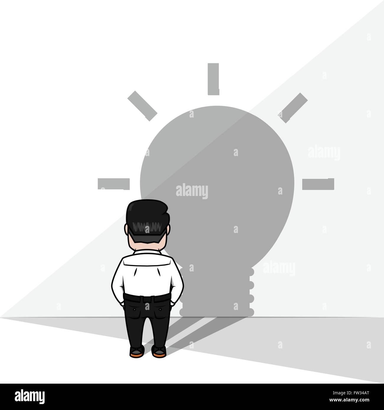 Business man idea shadow Stock Vector Image & Art - Alamy