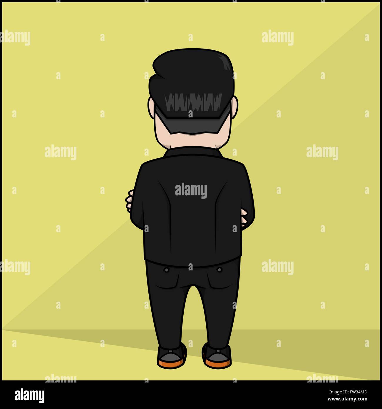 Business man back side Stock Vector Image & Art - Alamy