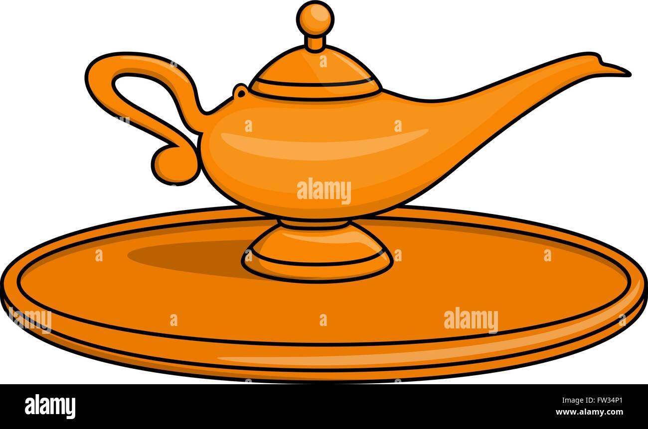 Magic genie lamp illustration design Stock Vector Image & Art - Alamy