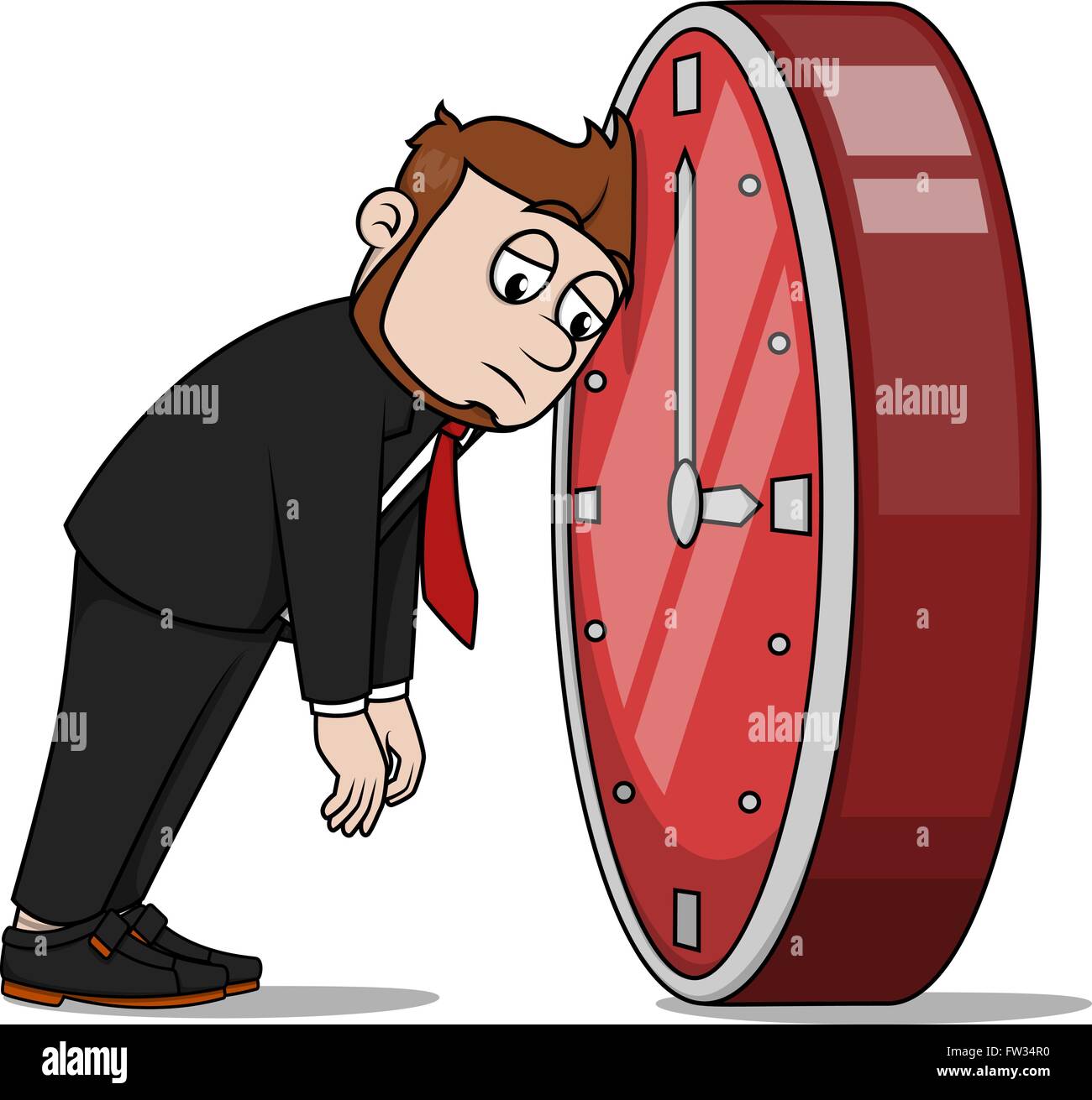 Business man missing time Stock Vector Image & Art - Alamy
