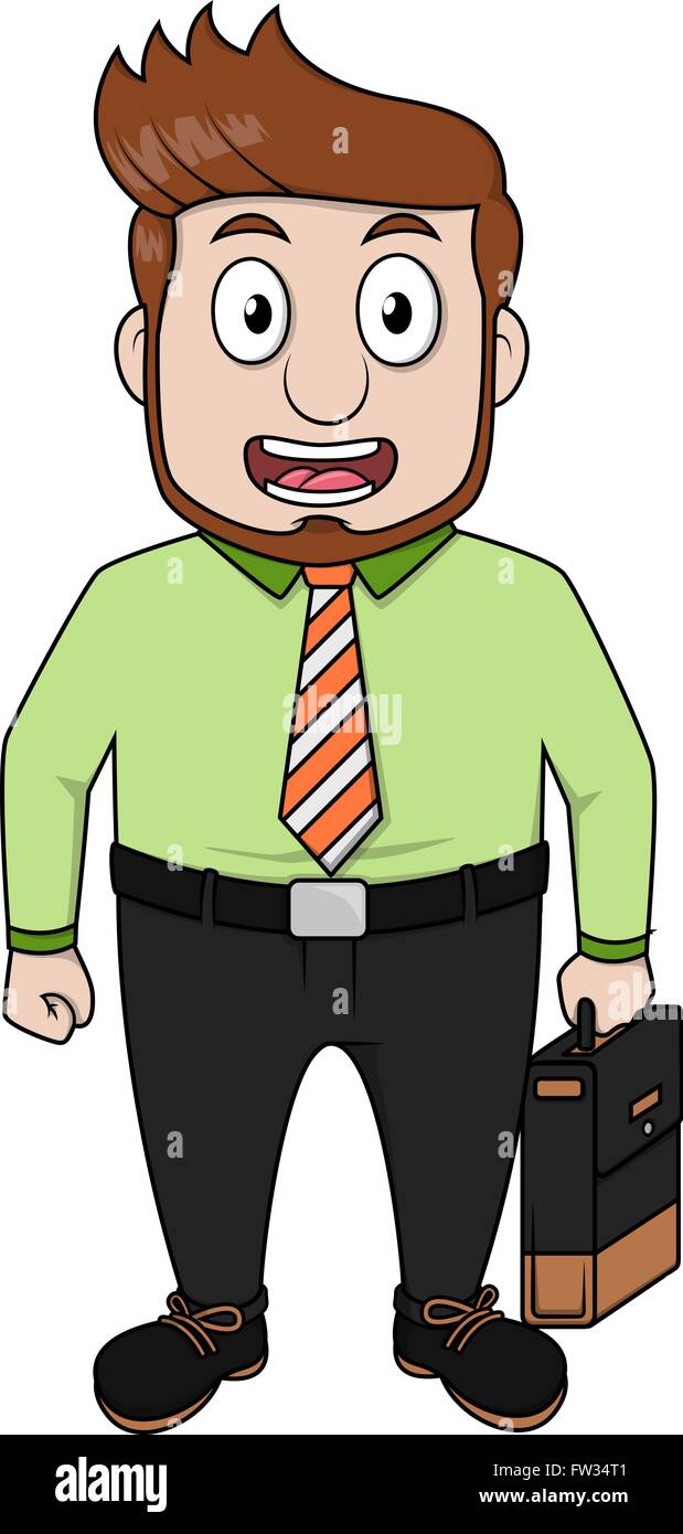 Handsome happy businessman wearing Stock Vector Images - Alamy