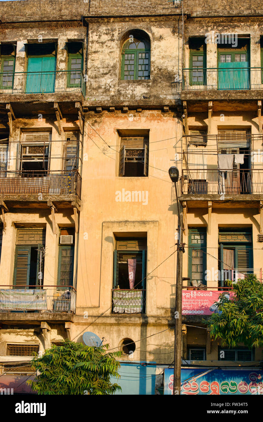 Myanmar old british colonial building hi-res stock photography and ...