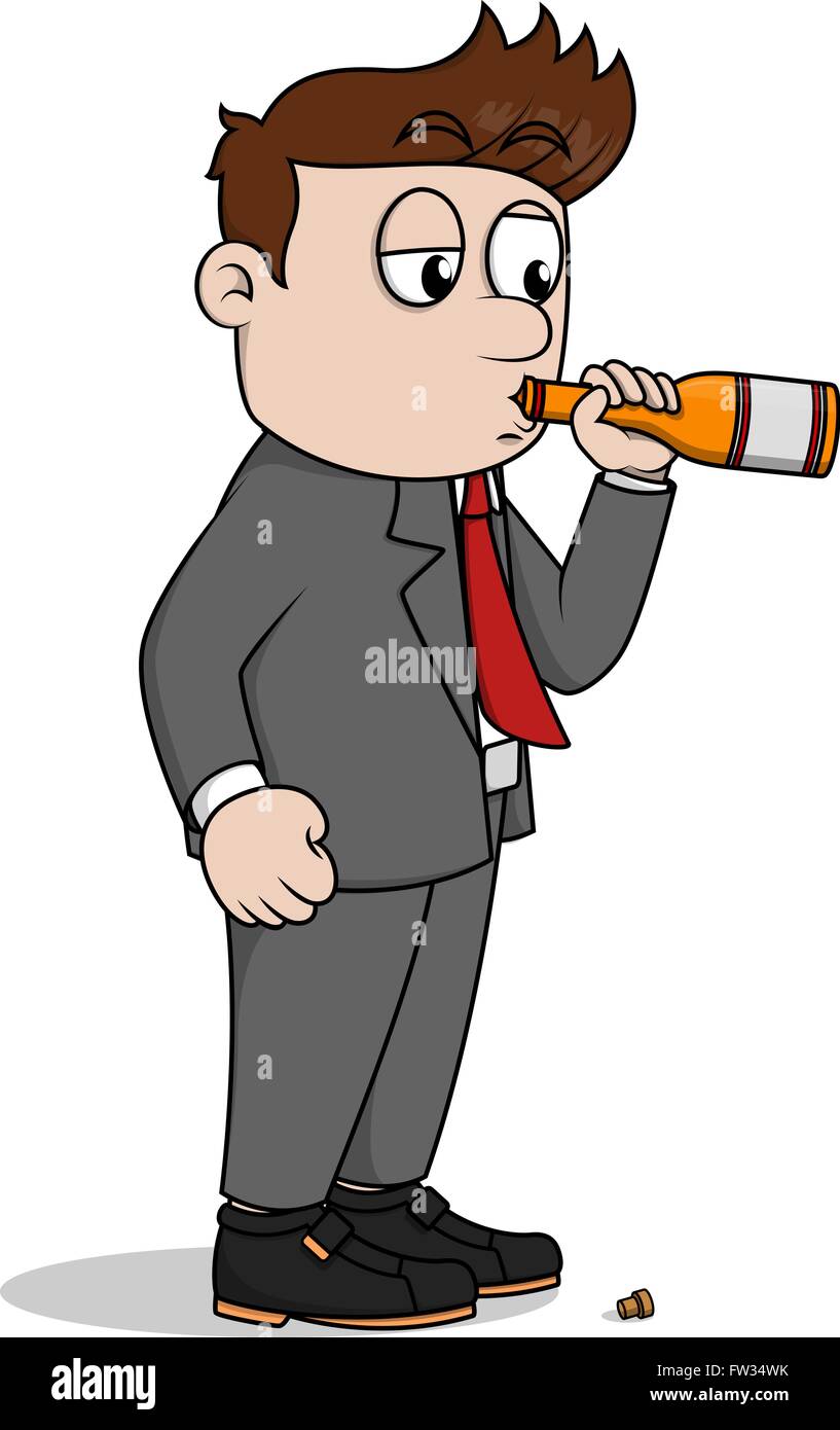 Drunk at work Stock Vector Images - Alamy