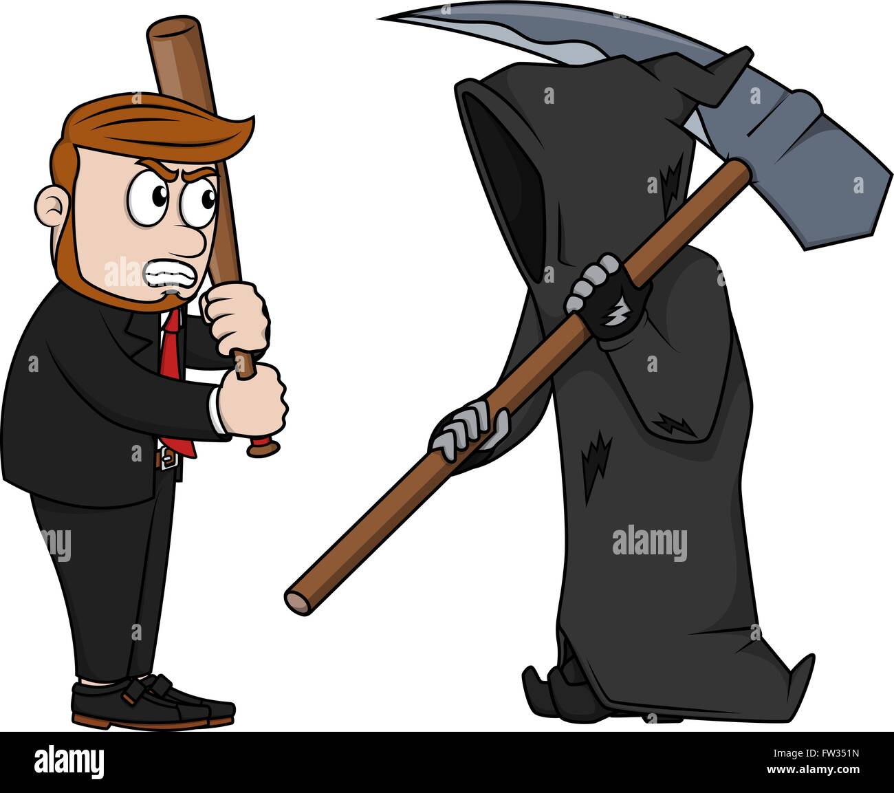 Grim reaper holding Stock Vector Images - Alamy
