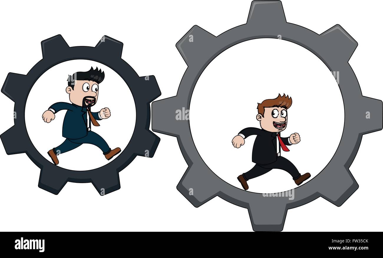 Running cog business man Stock Vector Image & Art - Alamy