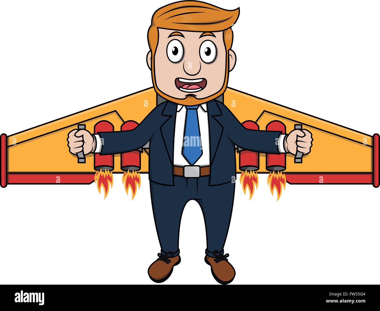 Jetpack Man Cartoon