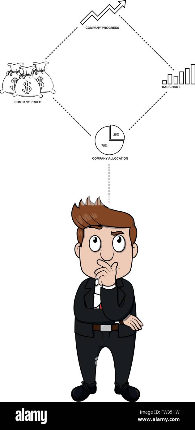 Business man thinking about work Stock Vector Image & Art - Alamy