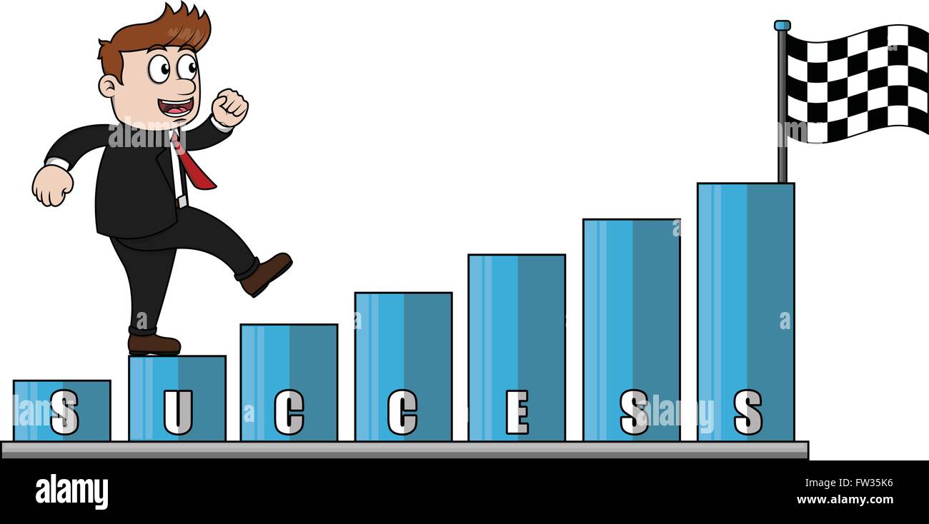 Businessman success bar Stock Vector Image & Art - Alamy