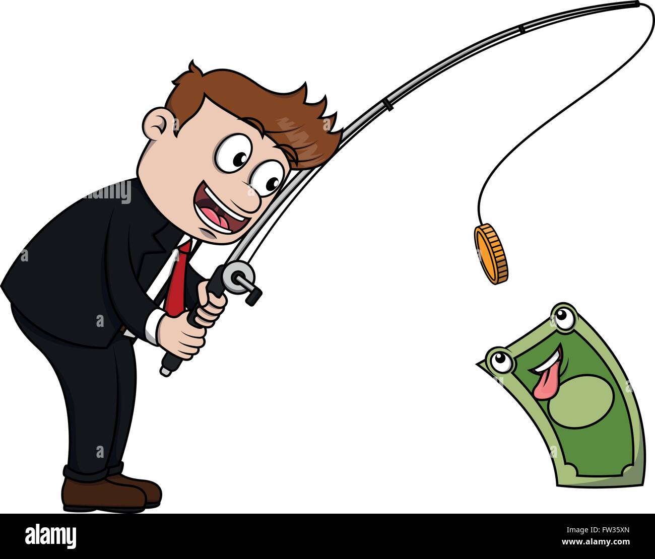 Fishing metaphor Stock Vector Images - Alamy