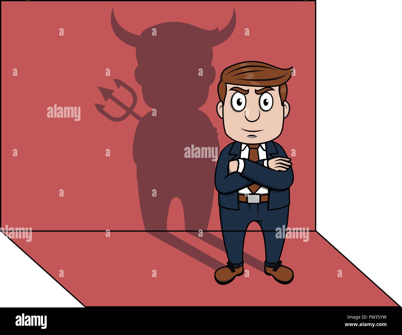 Cartoon evil man hi-res stock photography and images - Alamy