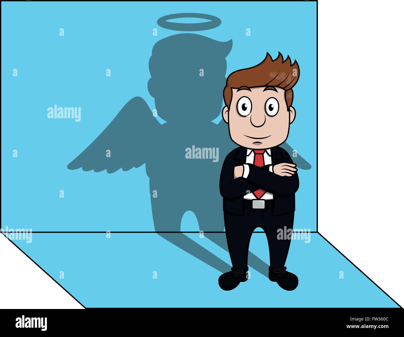 Business man angel shadow Stock Vector Image & Art - Alamy