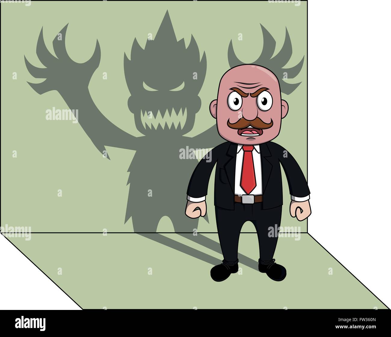 Business man monster shadow Stock Vector Image & Art - Alamy