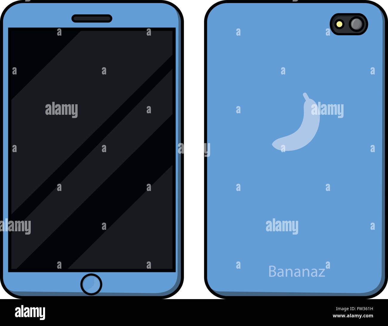 Smartphone slim illustration Stock Vector Image & Art - Alamy